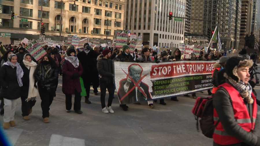 Chicago demonstrations protest second Trump presidency