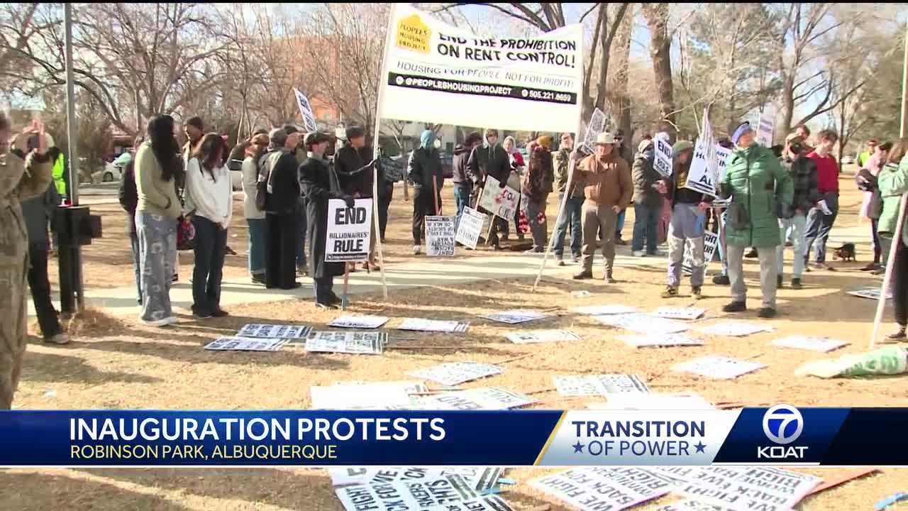 Protests against President Trump's inauguration in Albuquerque