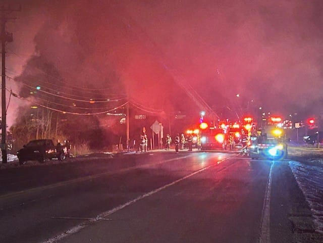 House fire closes State Road 32 in Westfield; extreme cold hinders ...