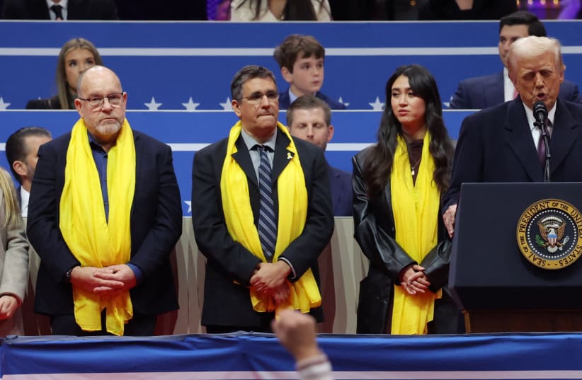 Noa Argamani among hostages brought on stage at Trump's parade