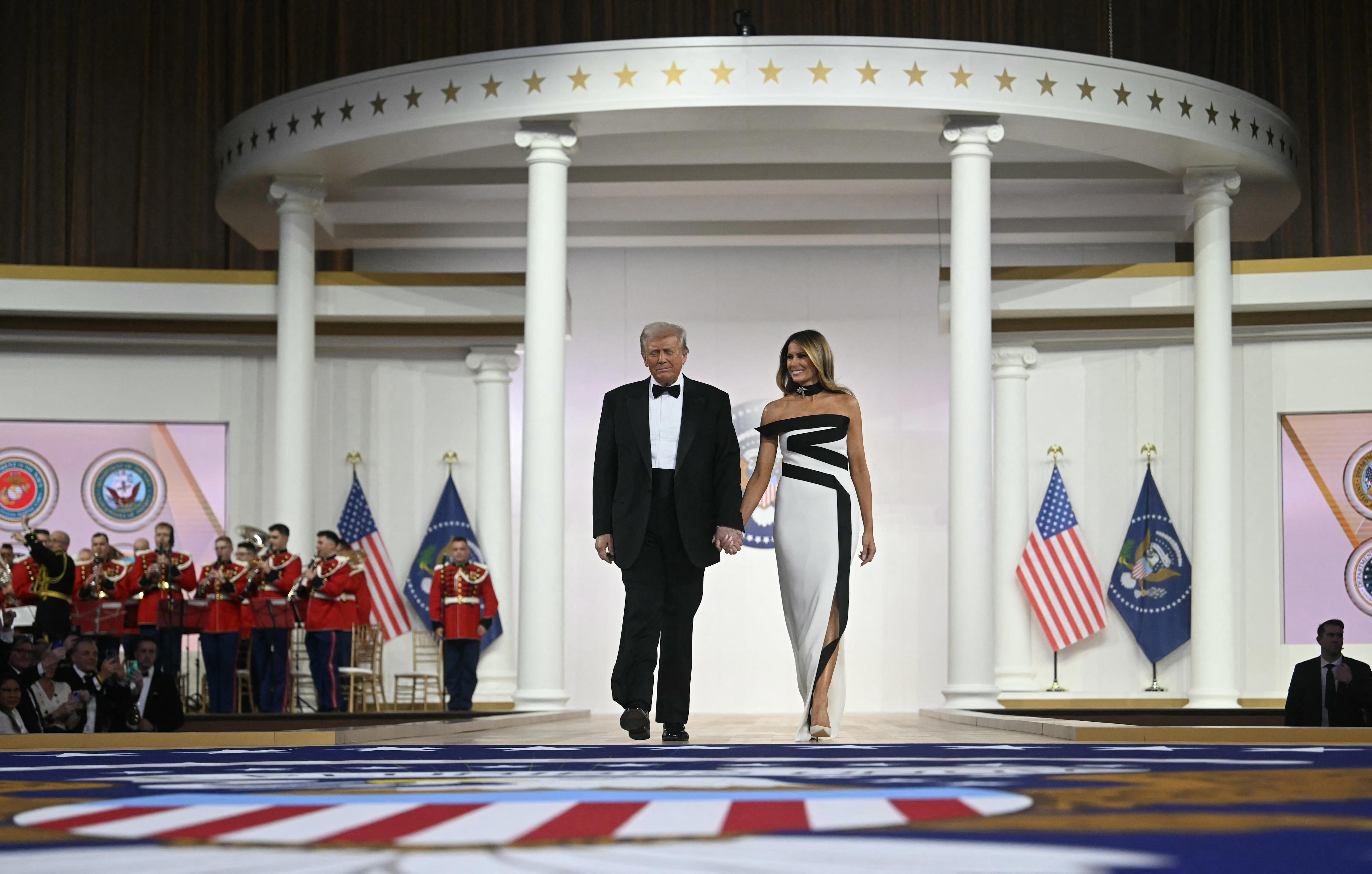 As Inauguration Day turned to night, Donald and Melania Trump share ...