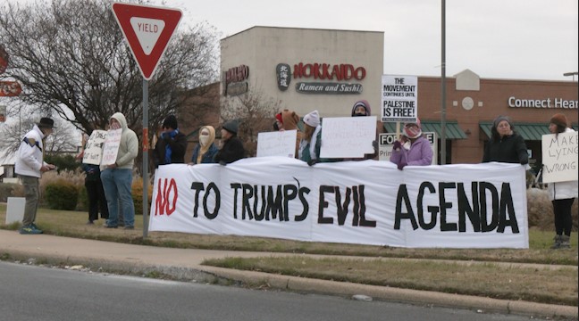 Protests in Waco as Trump takes office