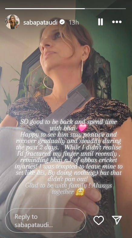 Saif Ali Khan's sister Saba gives an update on his health: 'Happy to ...