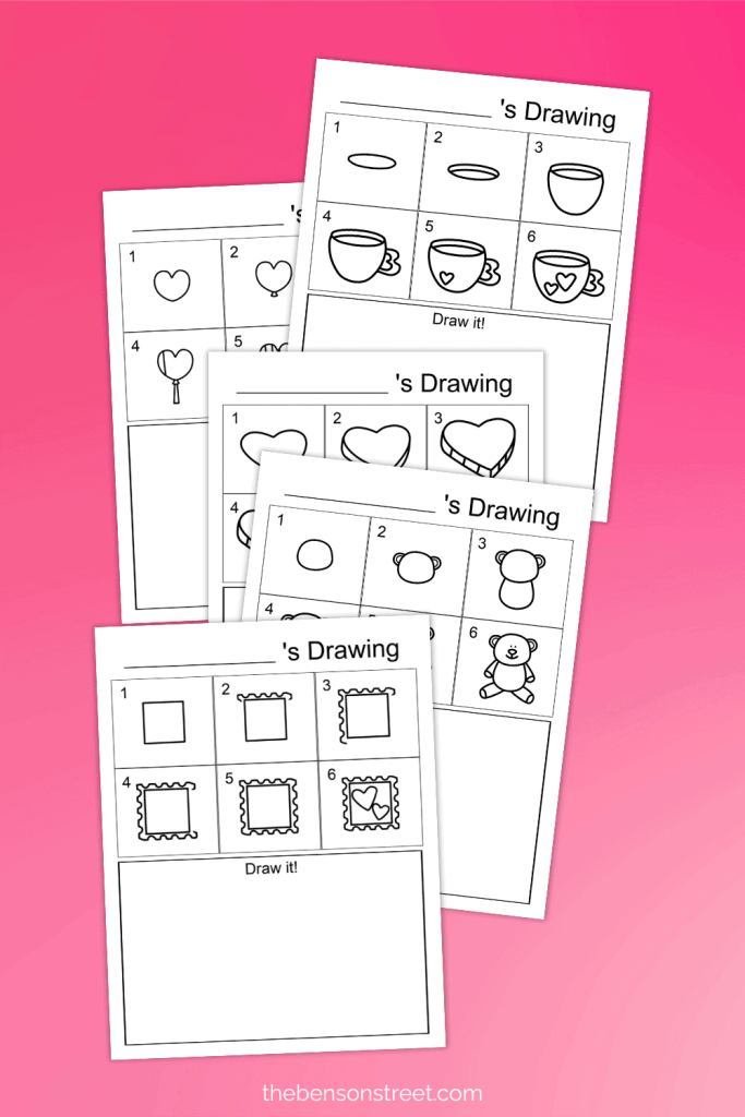 Free Printable Valentine Directed Drawings Tutorials