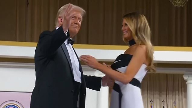 President Trump and First Lady have the first dance at Inaugural Ball