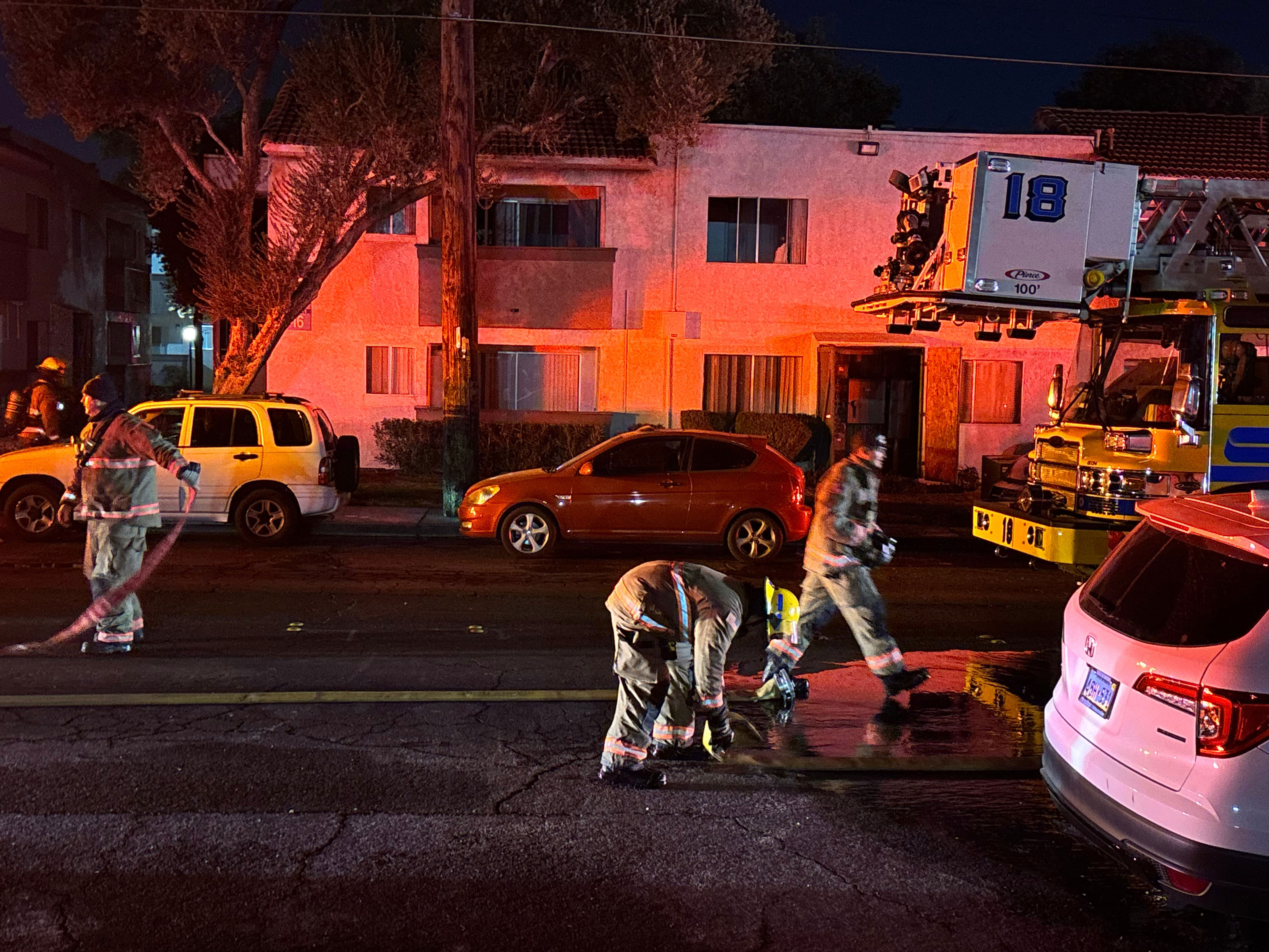 Eight Las Vegas apartments unlivable after fire in east Las Vegas