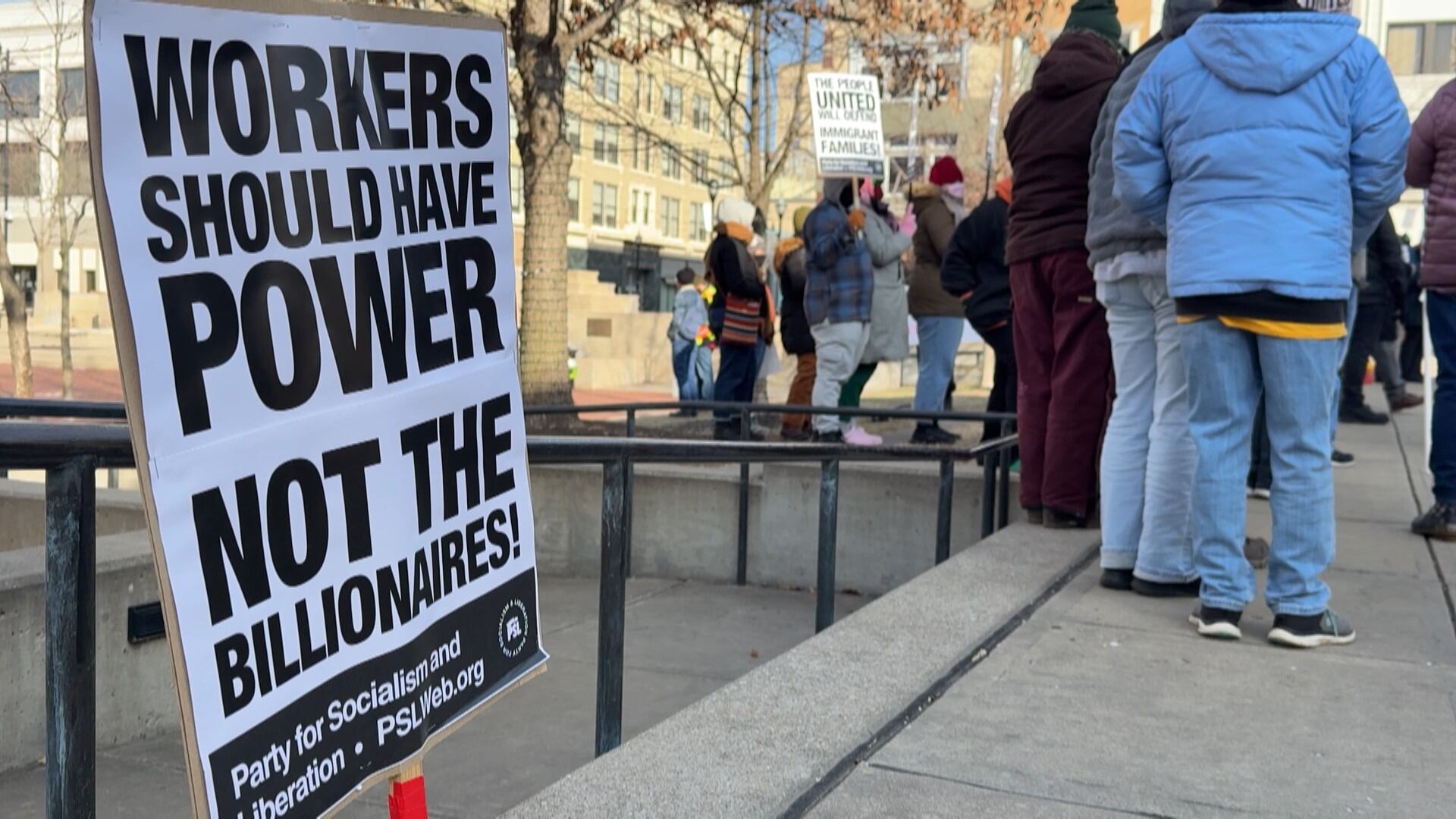 Dozens gather in downtown Springfield to protest the presidential ...