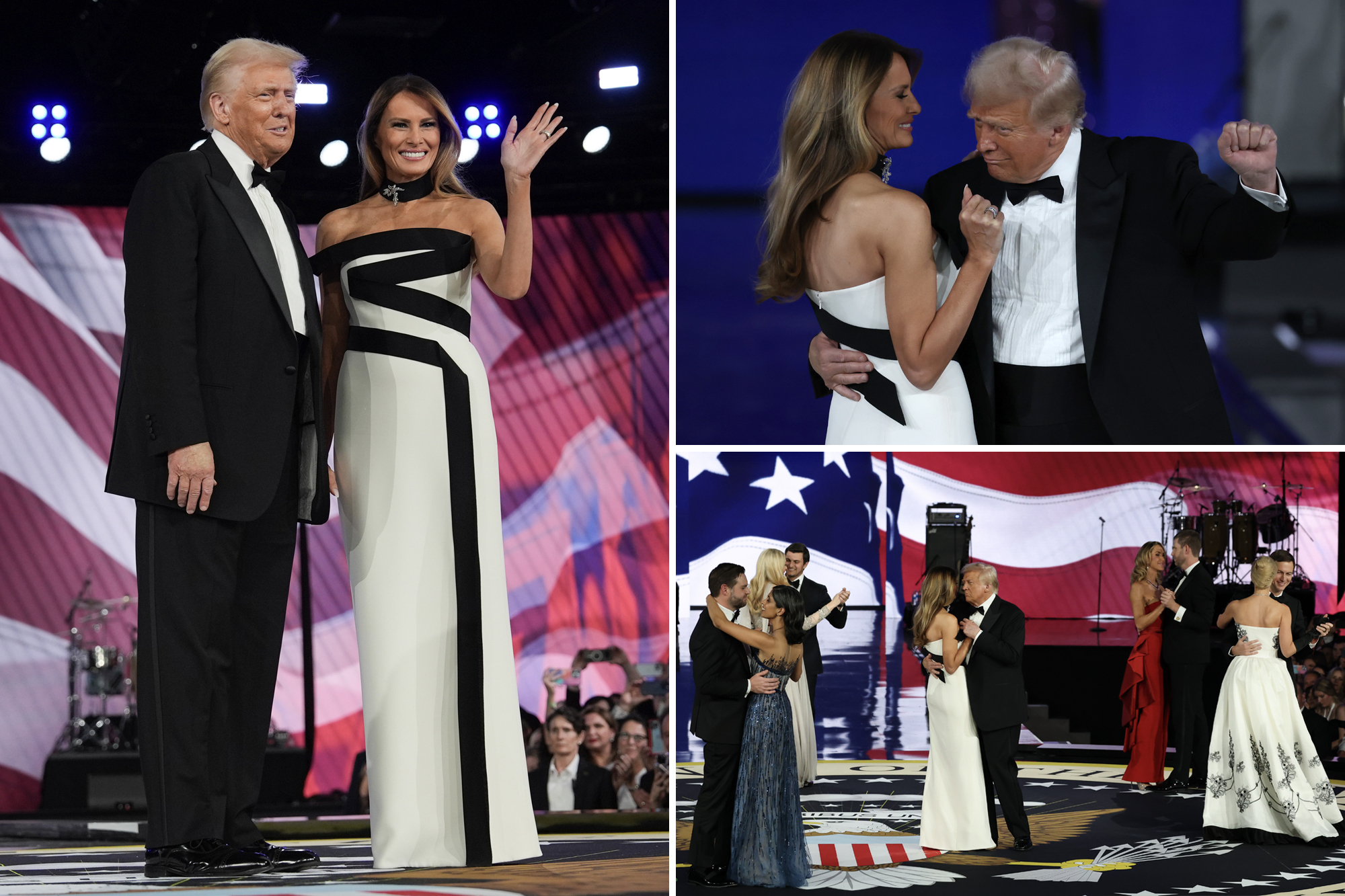 Trump, Melania take the stage to massive ovation for Commander in Chief ...