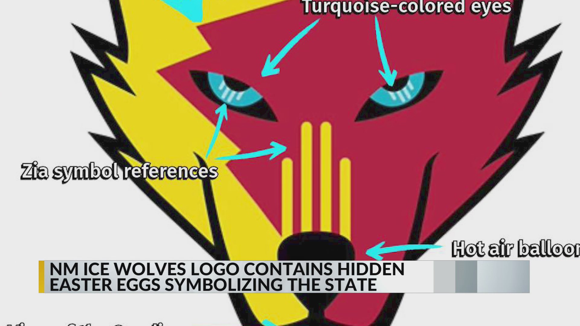 New Mexico Ice Wolves logo contain hidden easter eggs symbolizing the state