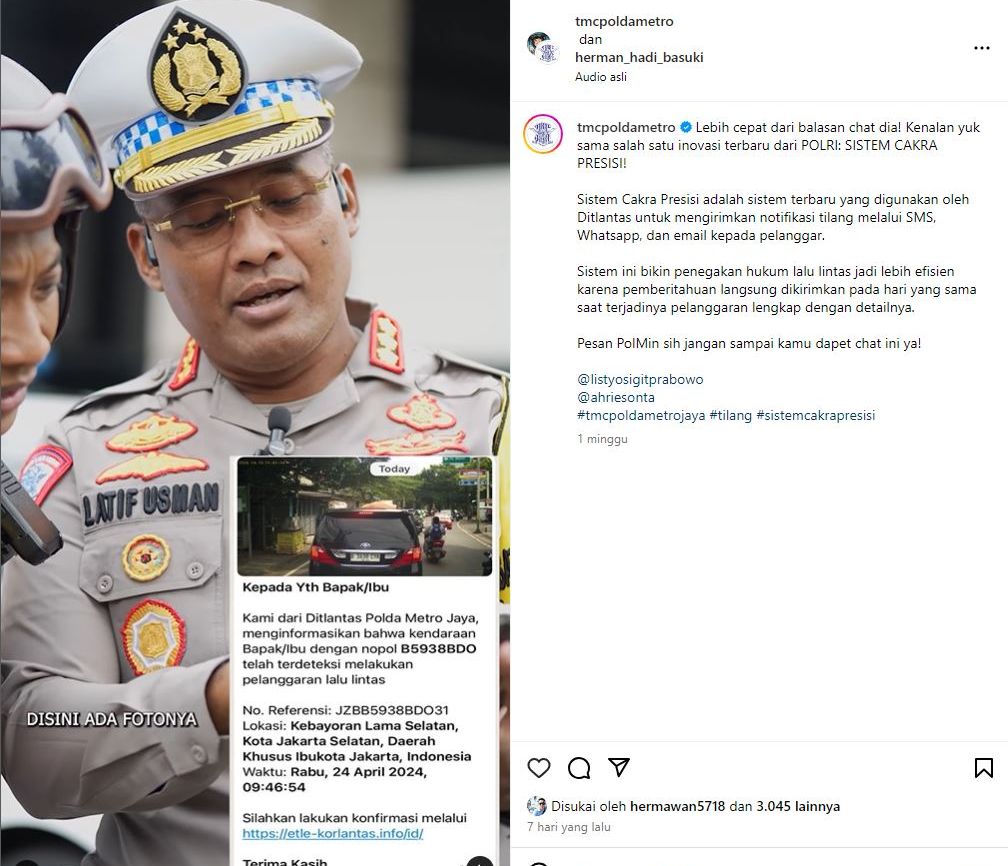 Mengenal Sistem Cakra Presisi, Pengganti Tilang Manual Dengan Model ...