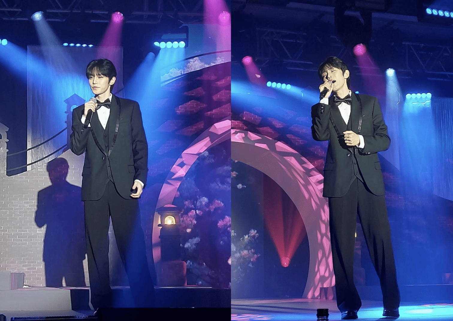 Korean actor Kim Won Shik serenades crowd during Chinatown Global pageant