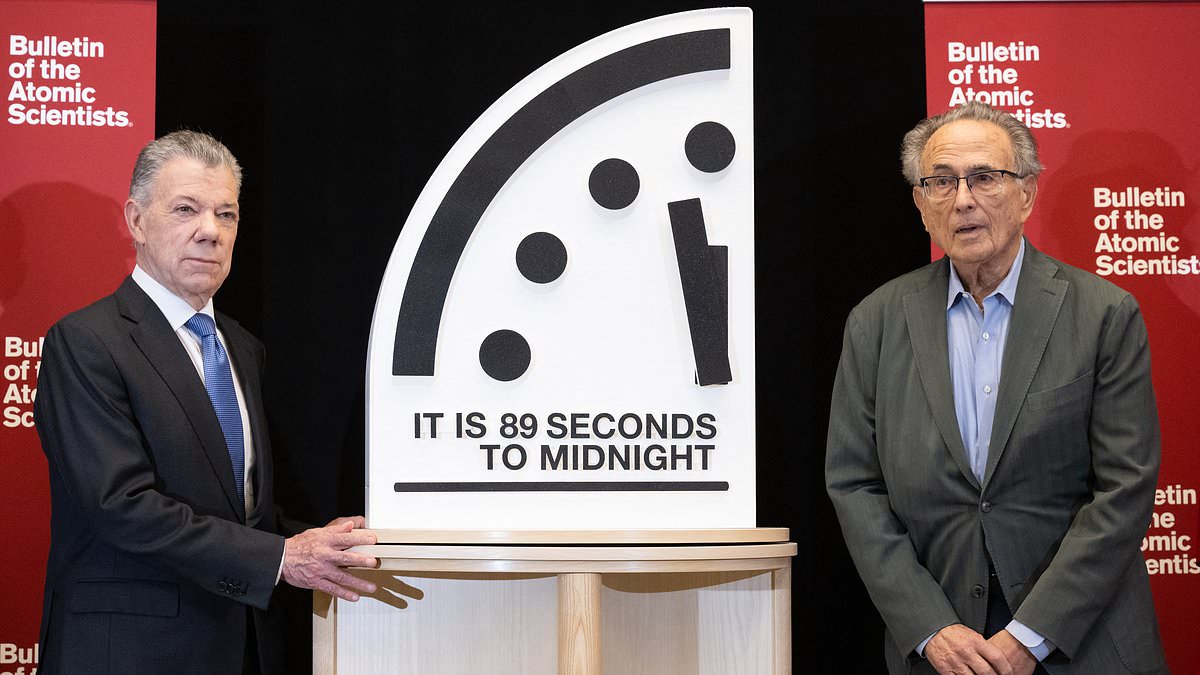 Doomsday Clock ticks forwards to just 89 seconds to midnight