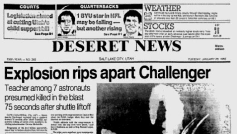 Deseret News archives: The world watched as the 1986 Challenger ...