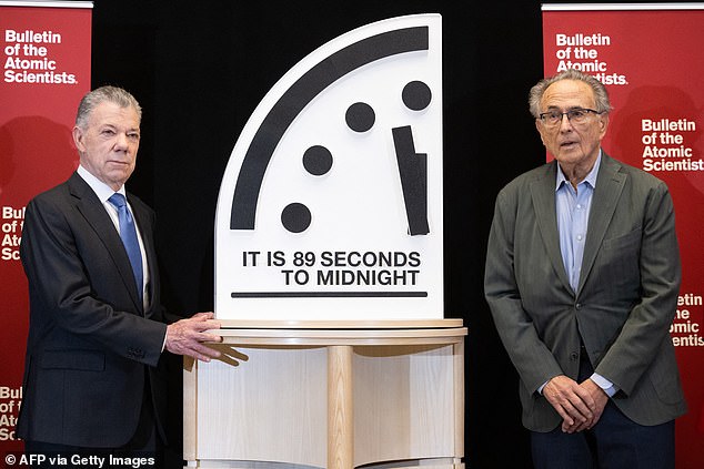 Doomsday Clock ticks forwards to just 89 seconds to midnight