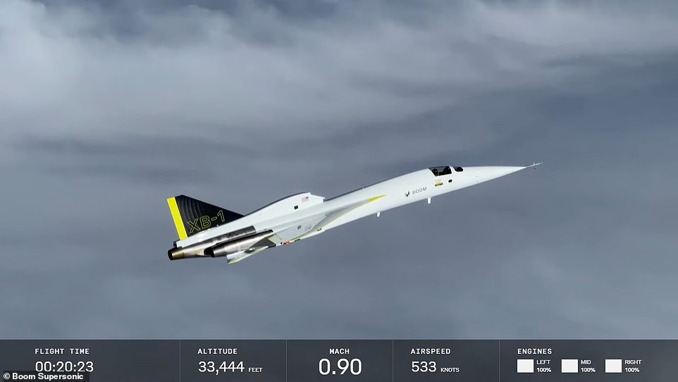'Son of Concorde' jet soars at supersonic speed for the first time