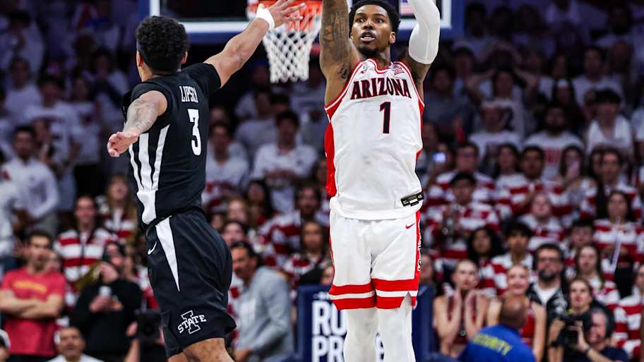 Caleb Love drains impossible half-court shot at buzzer to send Arizona ...