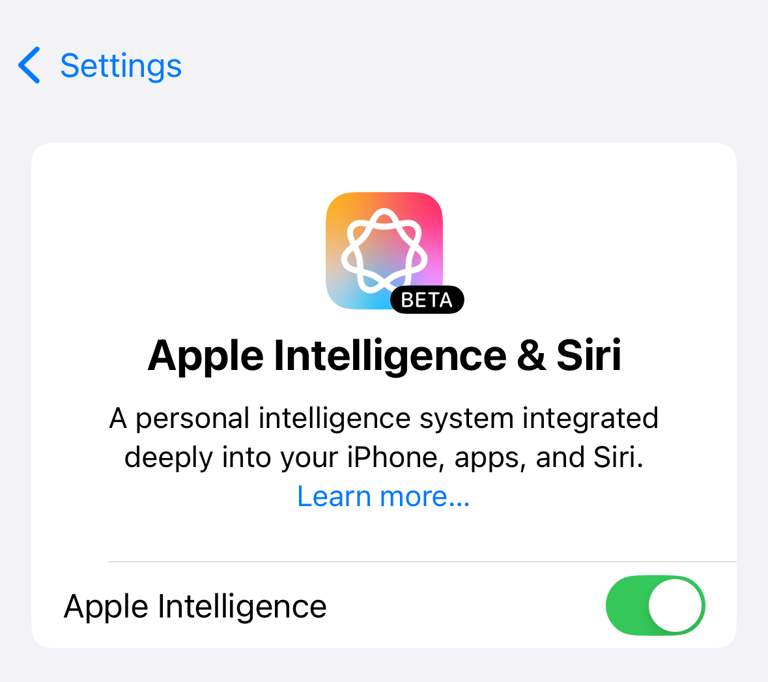 Apple Intelligence is now on by default. Here's how you turn it off.