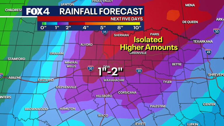 Dallas Weather: Heavy rain in the forecast for North Texas