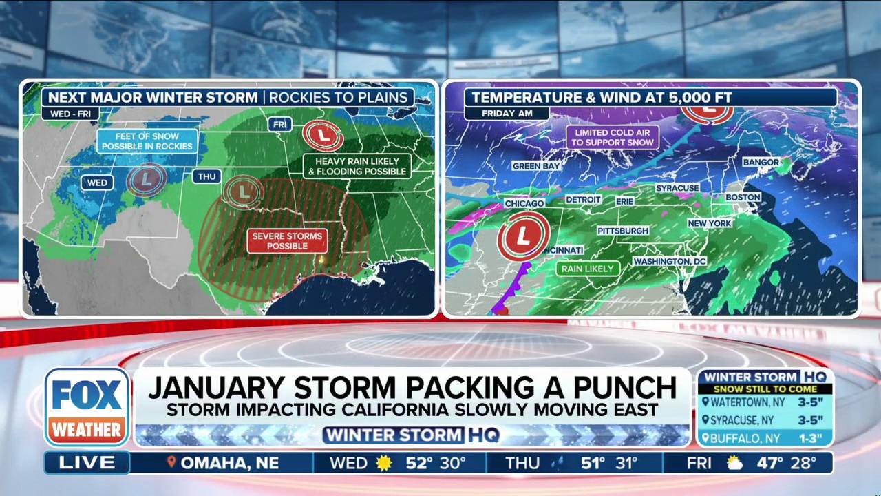 Nation’s next significant storm to produce heavy snow, severe weather ...
