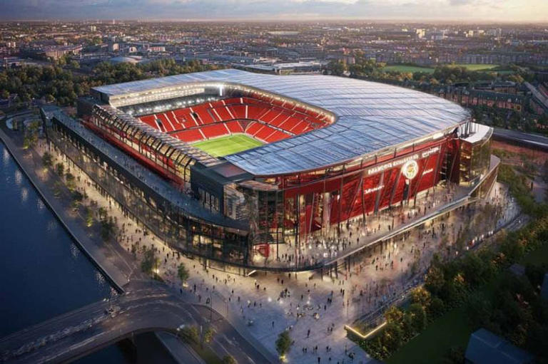 Man Utd's 'Wembley of the North' imagined with AI images after ...