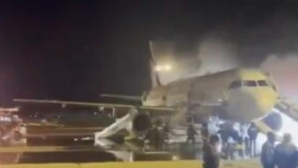 Hong Kong bound Air Busan Airbus A321 catches fire in South Korea