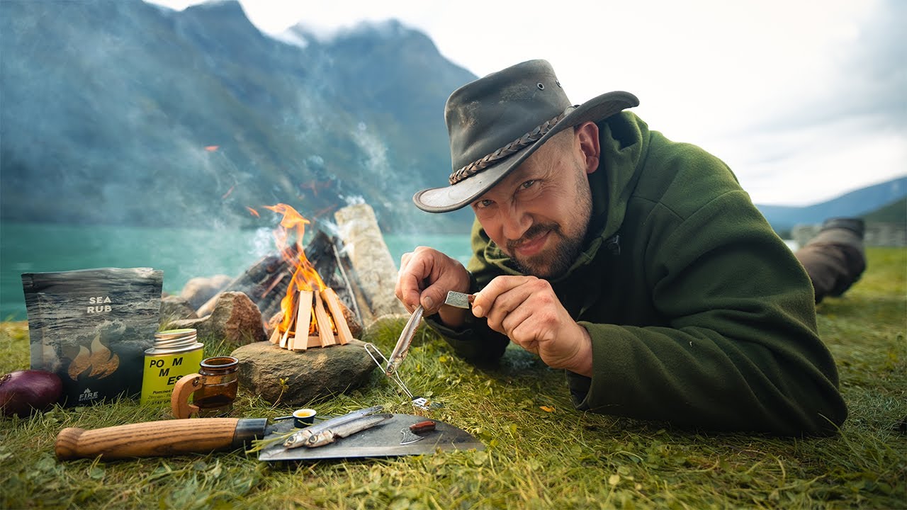 ASMR Outdoor Cooking: Tiny Fish & Chips Perfection 🔥