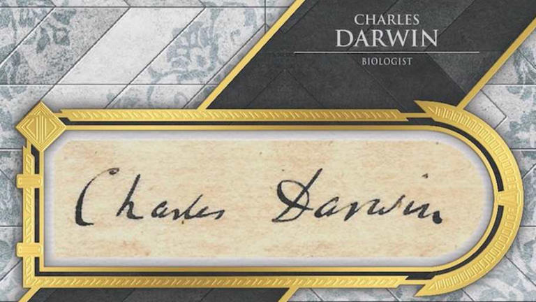 Topps Gives Charles Darwin His First Ever Autograph Card