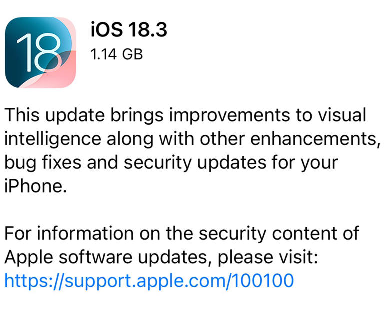 Apple releases urgent iOS 18.3 security update to target ‘cyberthreats ...