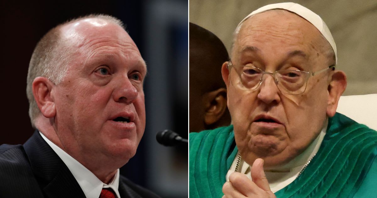 Tom Homan Takes on the Pope, Exposes Vatican Hypocrisy: 'Stick to the Catholic Church and Fix That!'