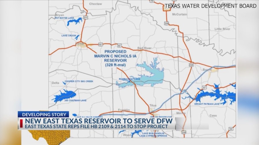 East Texas reps file bills to oppose Marvin Nichols Reservoir