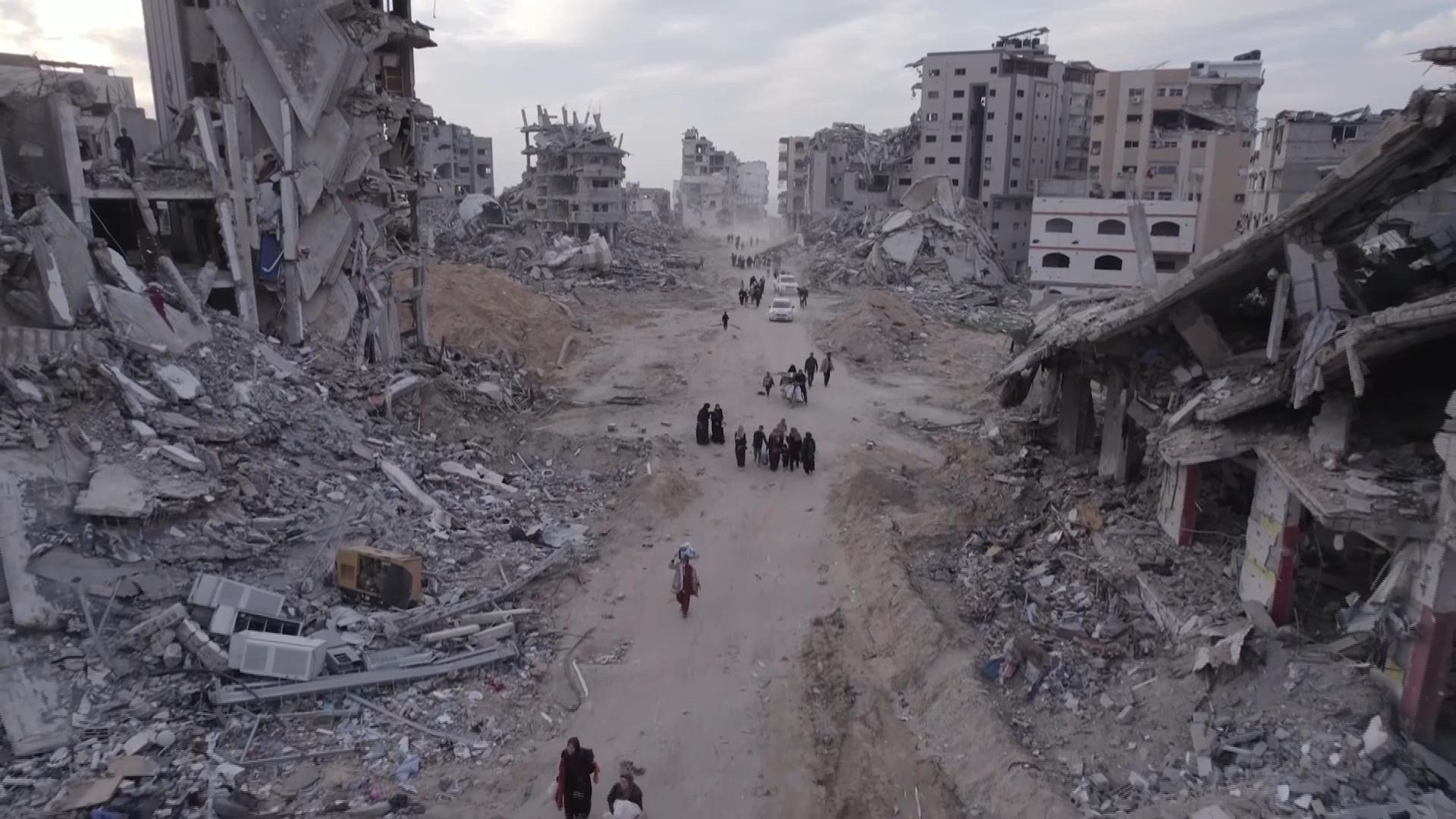 Drone footage shows destruction in Gaza City's Tal Al Hawa neighbourhood