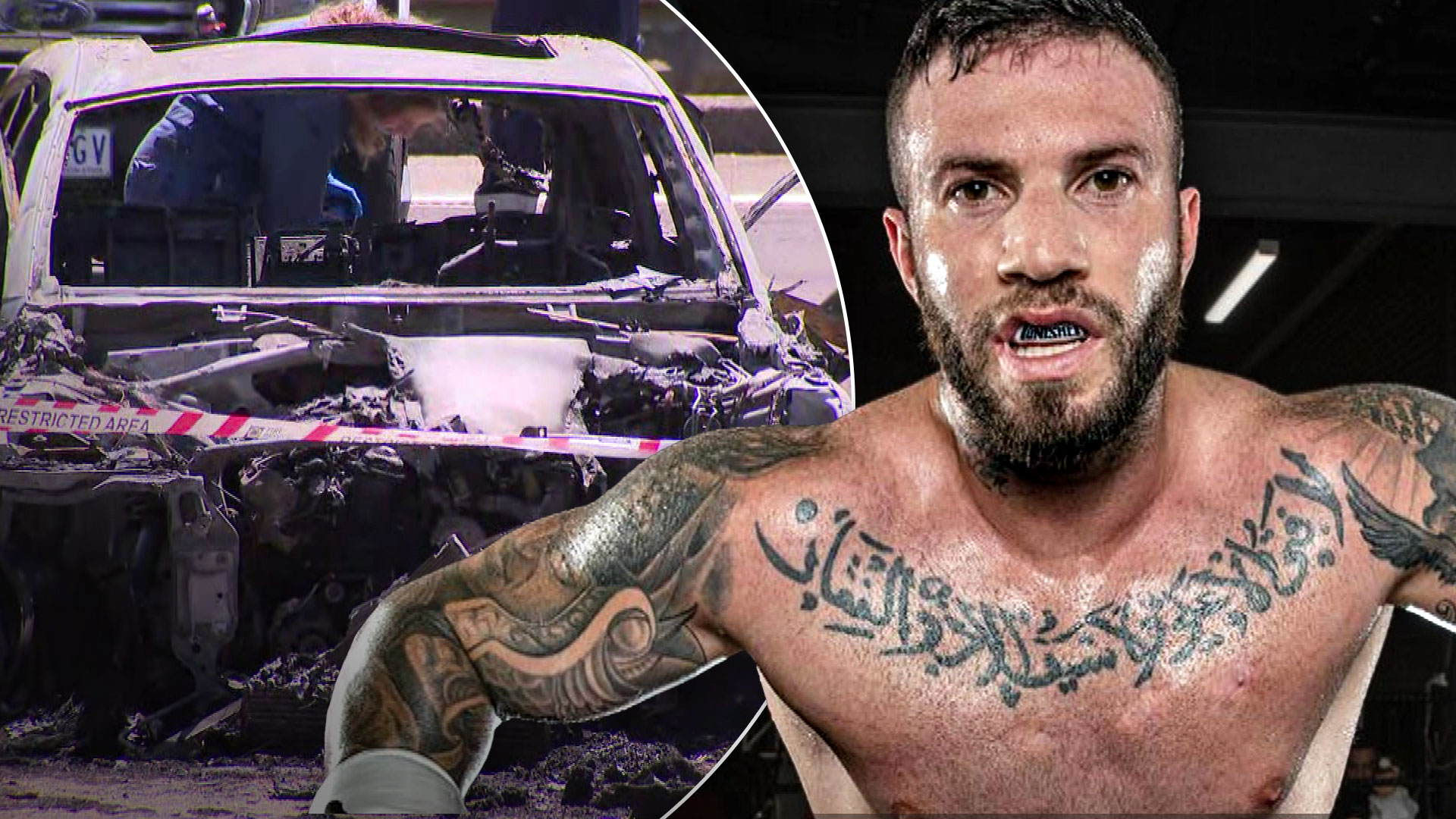 Burnt-out car linked to execution-style murder of gangland figure in Melbourne