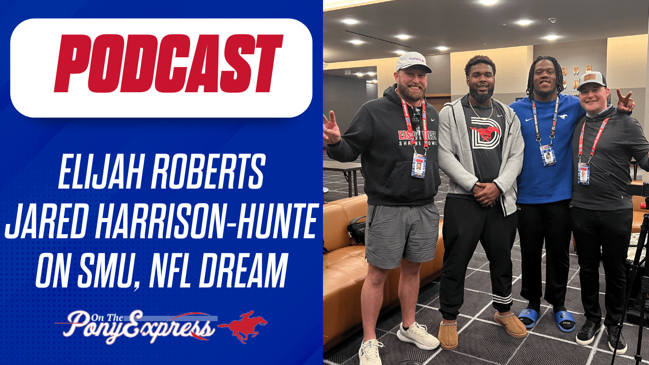 Shrine Bowl interviews with SMU’s Elijah Roberts, Jared Harrison-Hunte