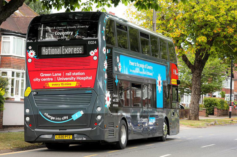 When fleet of all-electric buses are set to hit the streets of Warwickshire