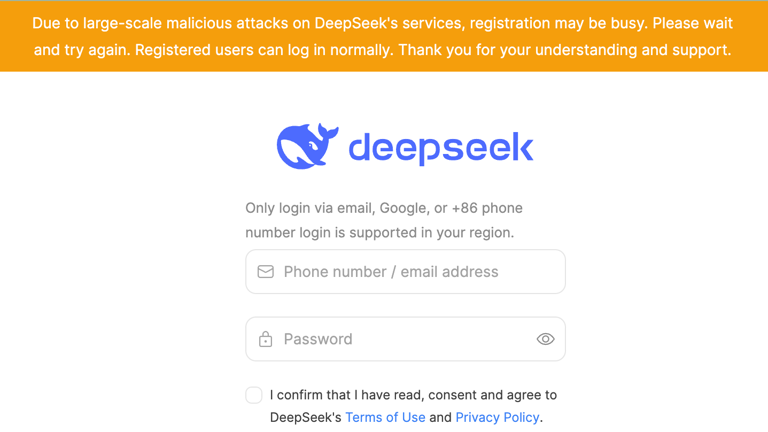 China's DeepSeek AI under 'large-scale malicious attacks'