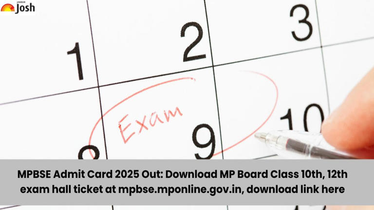 MP Board Admit Card 2025: Download MPBSE Hall Ticket 10th, 12th PDF at ...