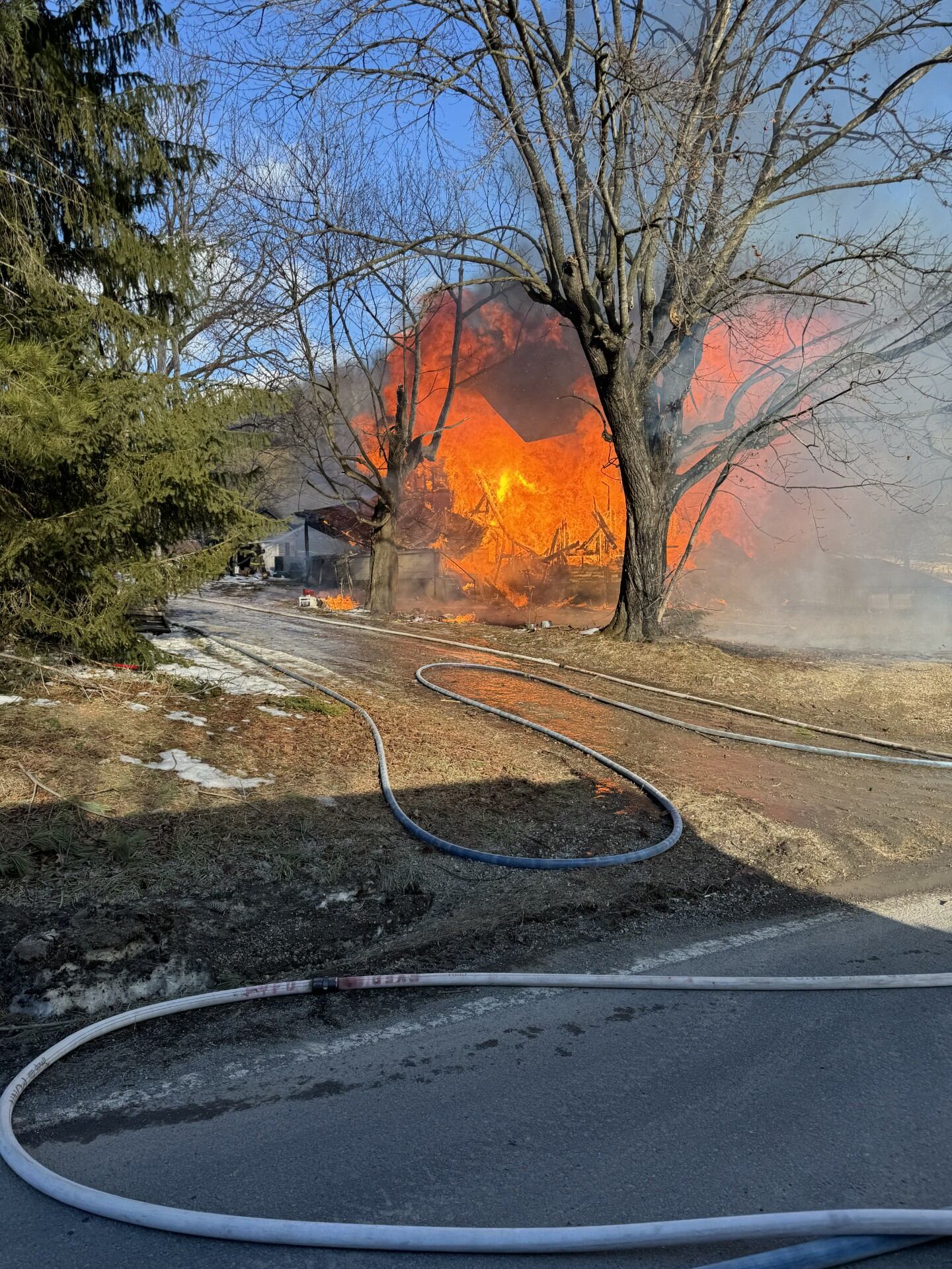 West Virginia fire engulfs house, injures one