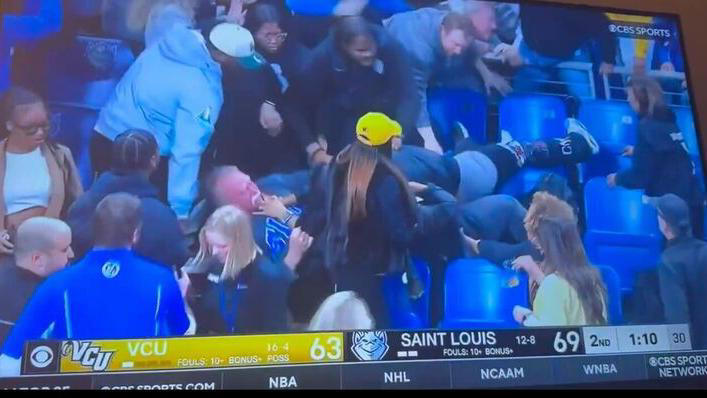 Brawl breaks out between fans in intense VCU-Saint Louis college basketball game
