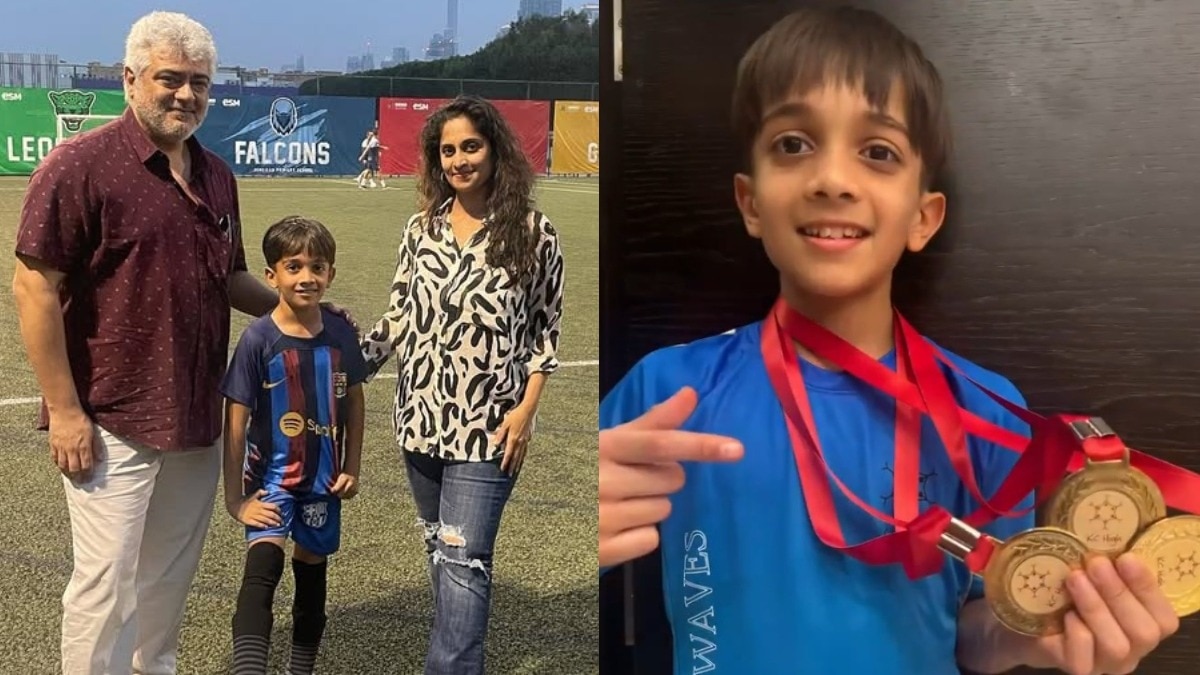 Viral video: Ajith and Shalini's son Aadvik wins three medals on sports day