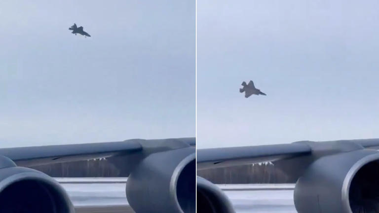 Dramatic video shows F-35 fighter jet crashing in Alaska, pilot ejects mid-flight