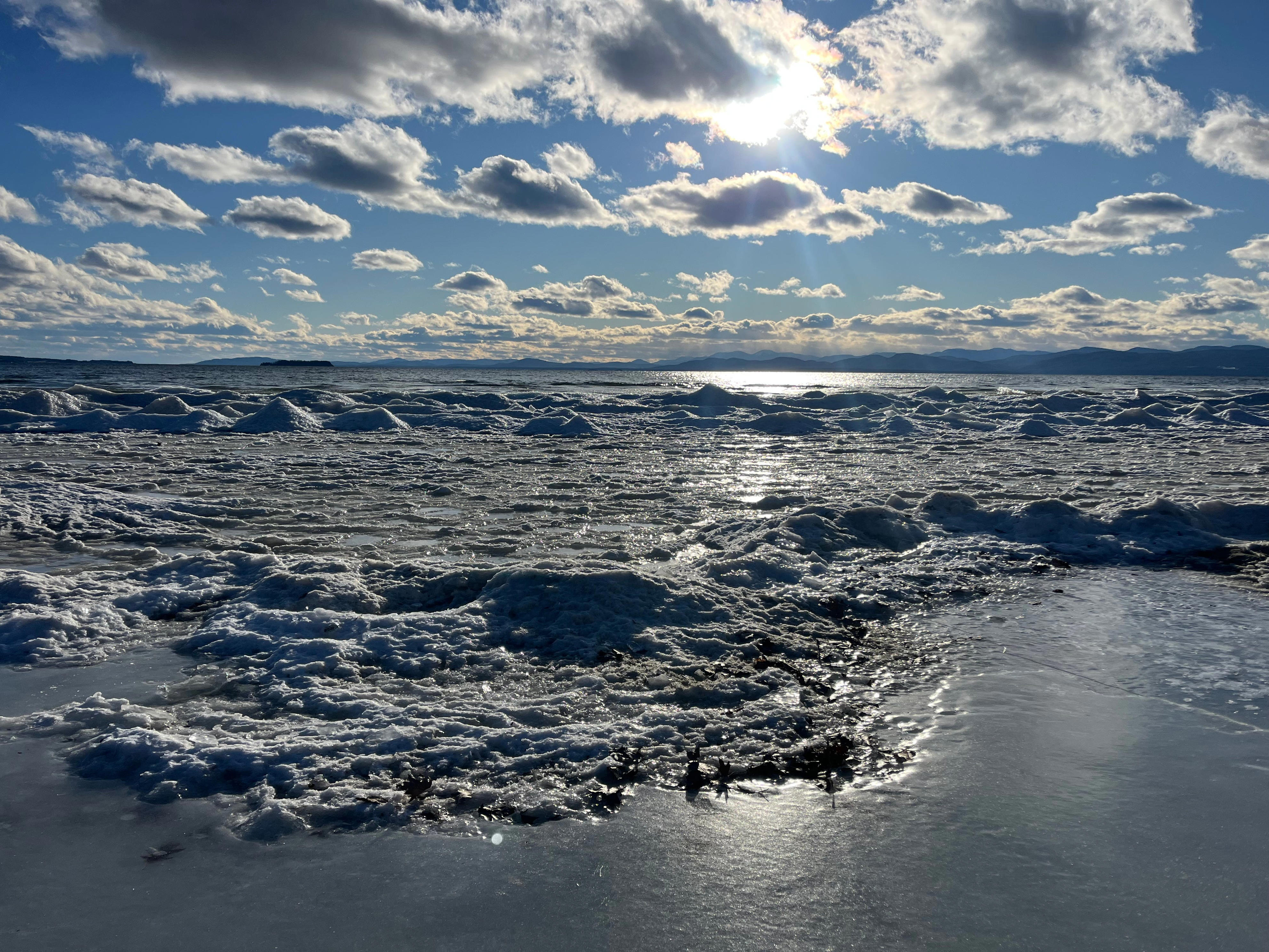 Have you seen the unusual ice at Lake Champlain? It's called 'pancake ...