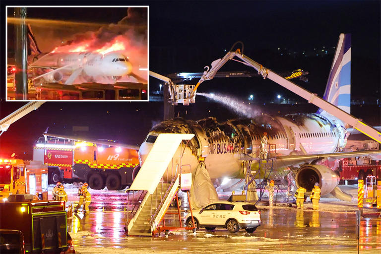 Passenger plane catches fire on runway, leaving at least 7 injured ...