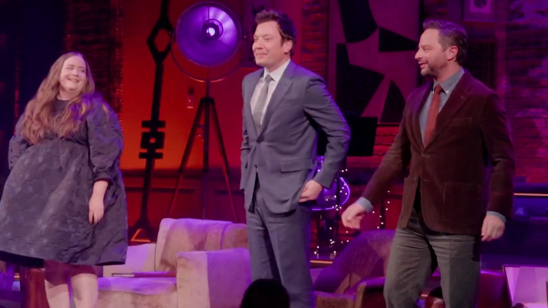 See Jimmy Fallon react after making his Broadway debut in 'All In'