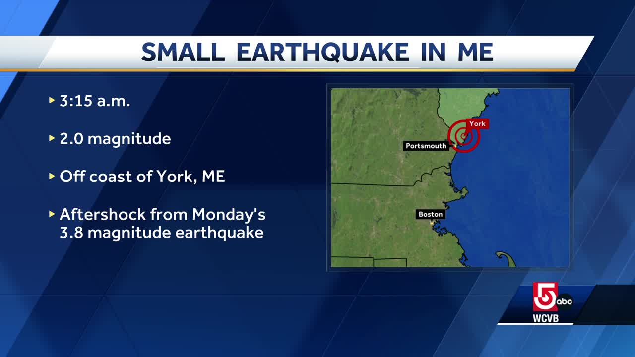 Small earthquake rattles New England overnight