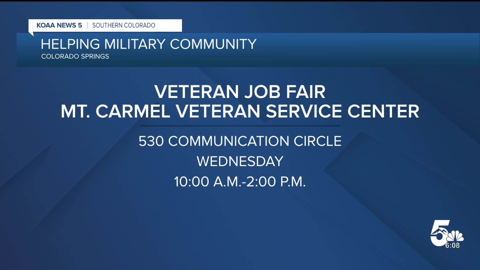 Mt.Carmel Veterans Service Center hosting job fair