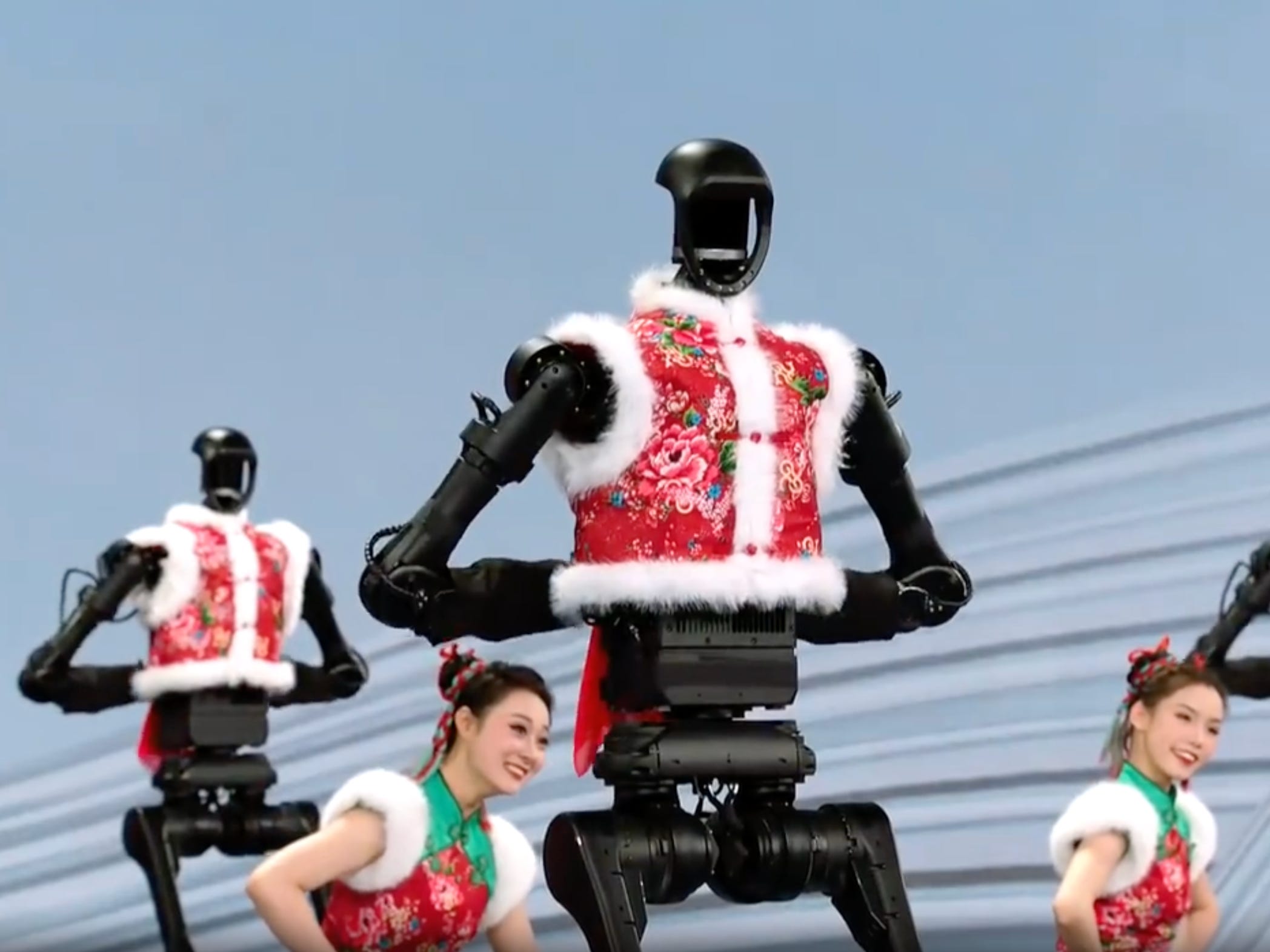 China's spring festival celebration featured a fleet of dancing robots ...