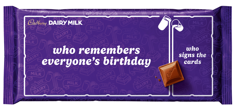 Cadbury unveils witty split chocolate bars for sharing
