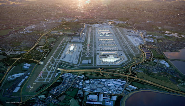 Map shows how much Heathrow Airport will expand by with new third runway