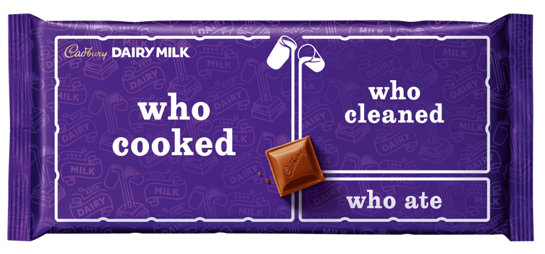 Cadbury unveils witty split chocolate bars for sharing