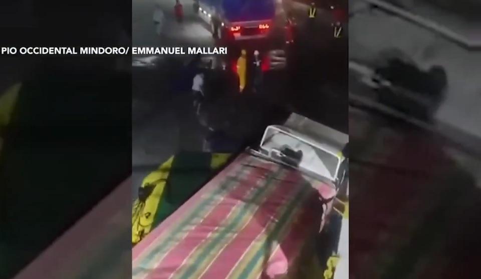 Truck almost falls into the sea in Abra de Ilog, Occidental Mindoro